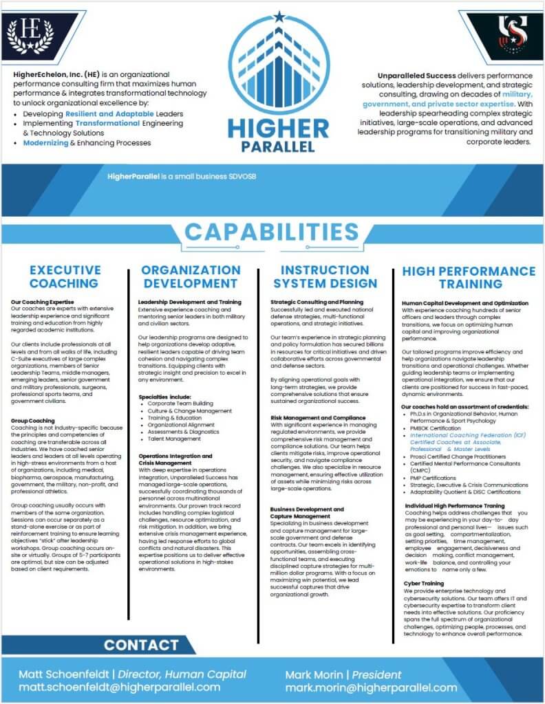 Higher Parallel Capabilities Statement